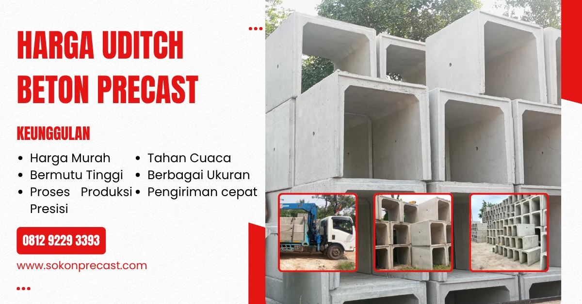 Harga Uditch Beton Precast Murah 2026 Pabrik Terdekat Beli disini!
